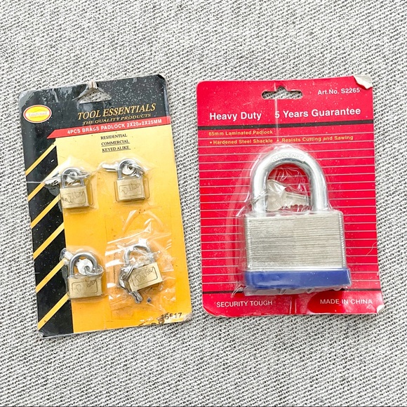 Other | 1pc Heavy Duty Key Lock And 4pc Mini Key Locks Luggage Garage ...